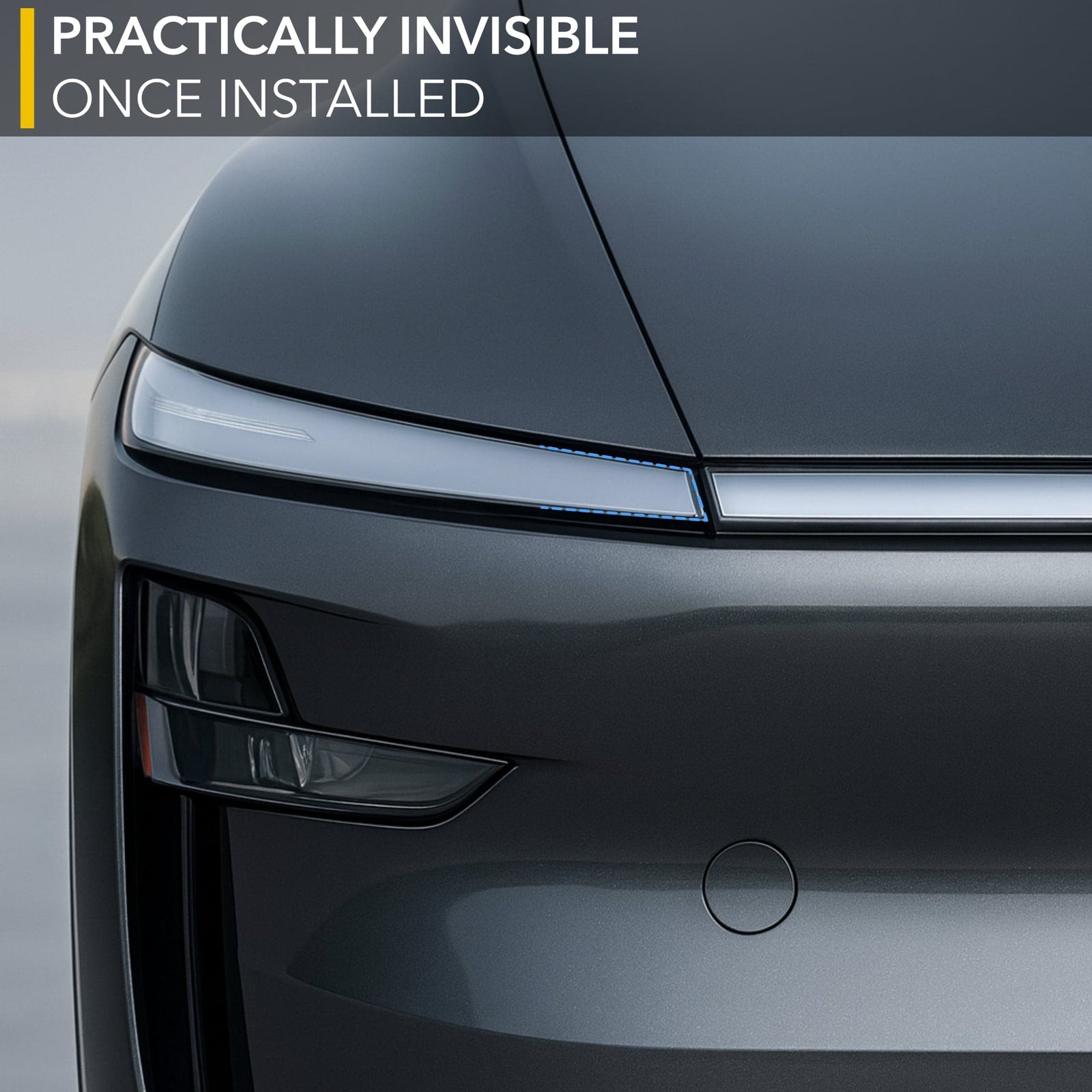 Headlights Light Bar Smoke Tint PPF | Tesla Model Y Juniper – TWRAPS